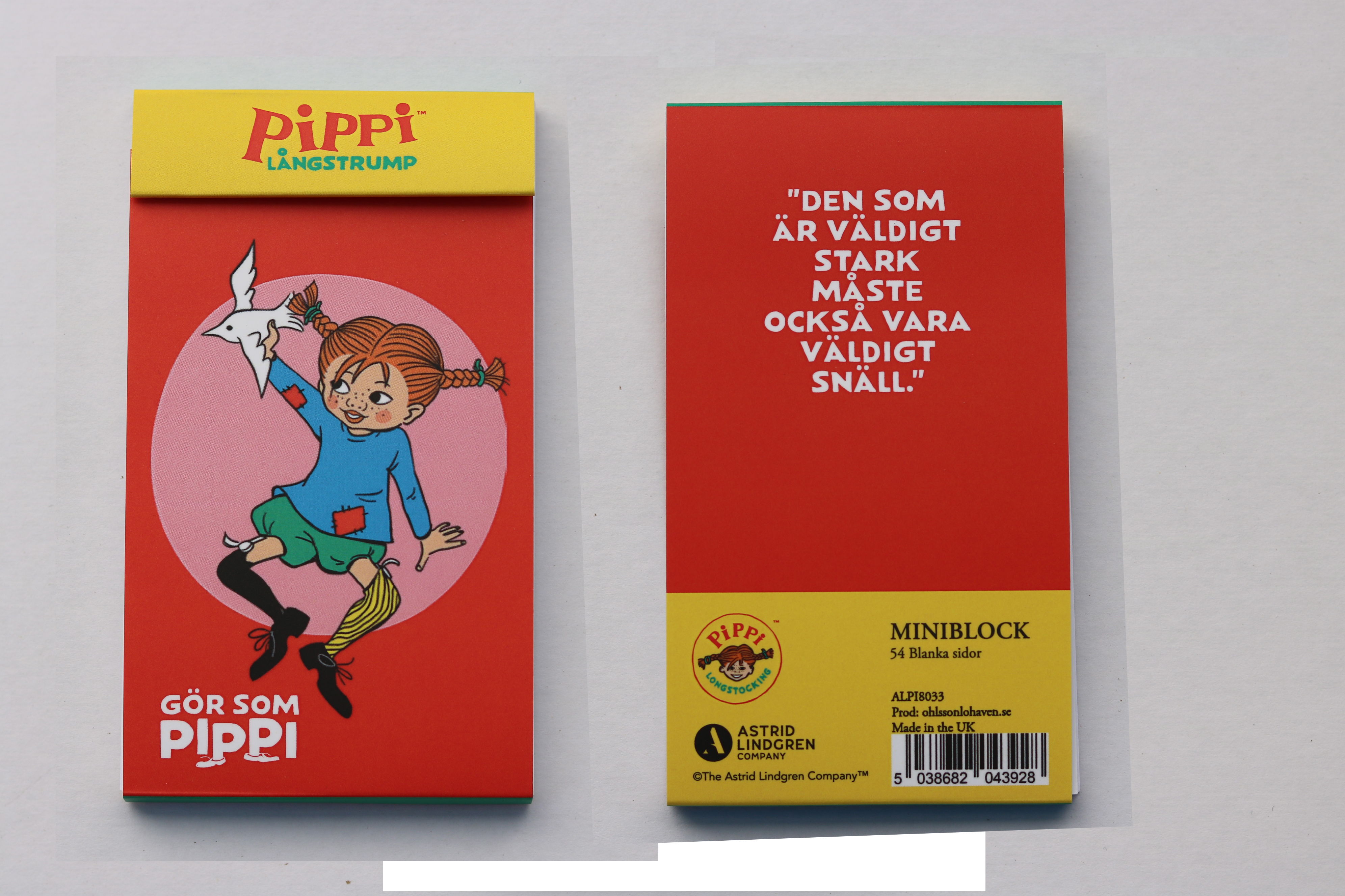 Förslutningsbart Miniblock Gör som Pippi